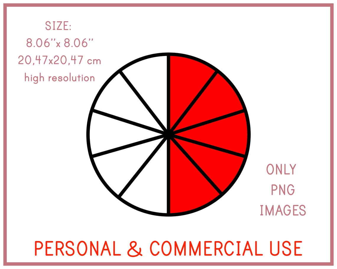Fractions Bundle Clip Art, 73 Circle Fractions, Math Clipart ...