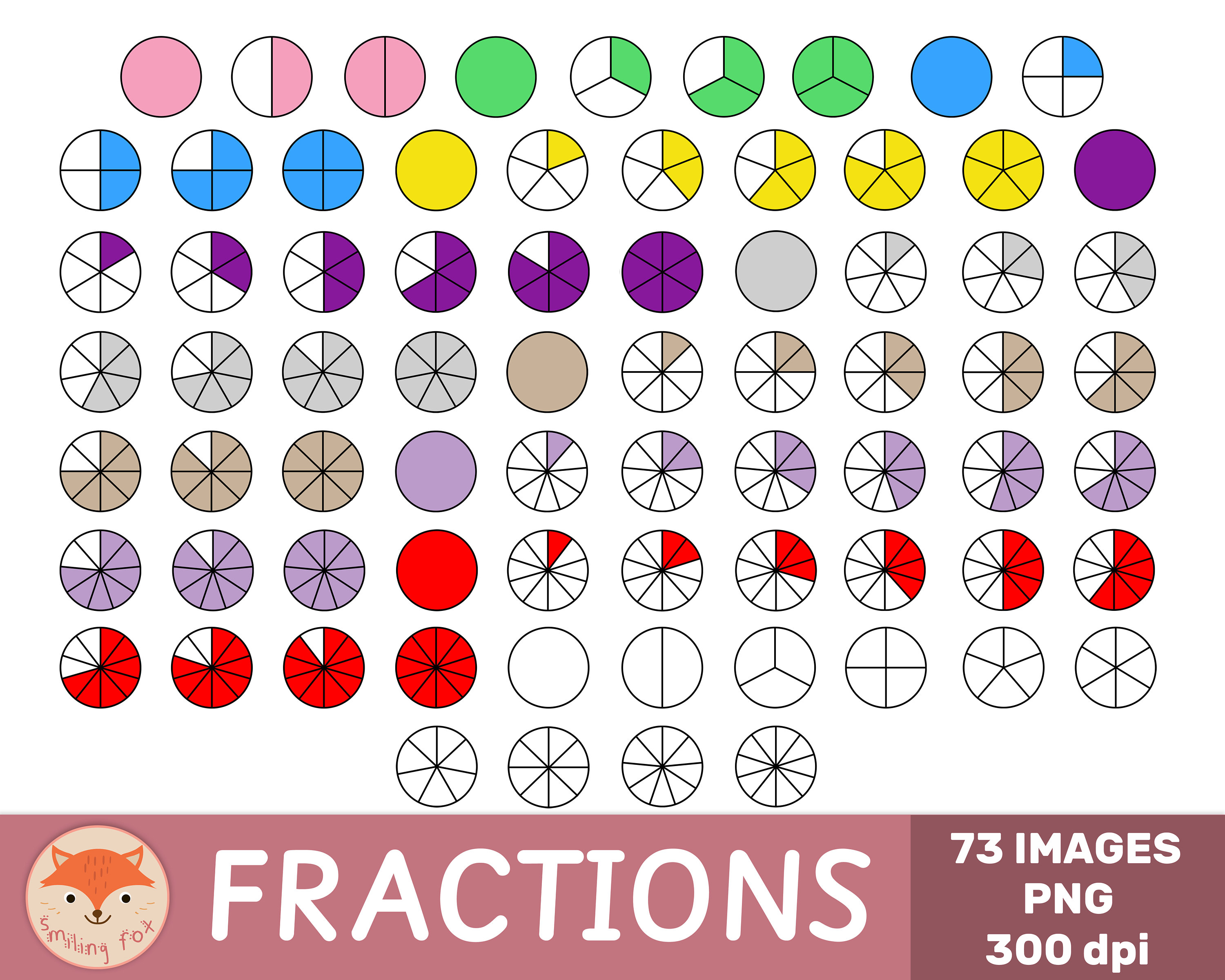 Equivalent Fractions Clipart
