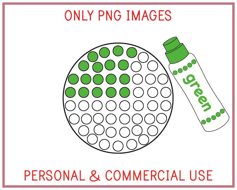 Shapes Do-a-dot Clip Art, Math Clipart, Geometry for Kids, Dot Painting ...