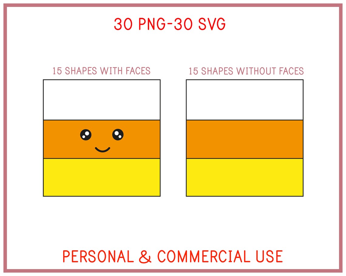 Candy Corn Shapes Clip Art, 2D Shapes Clipart, PNG, SVG, Vector Images ...