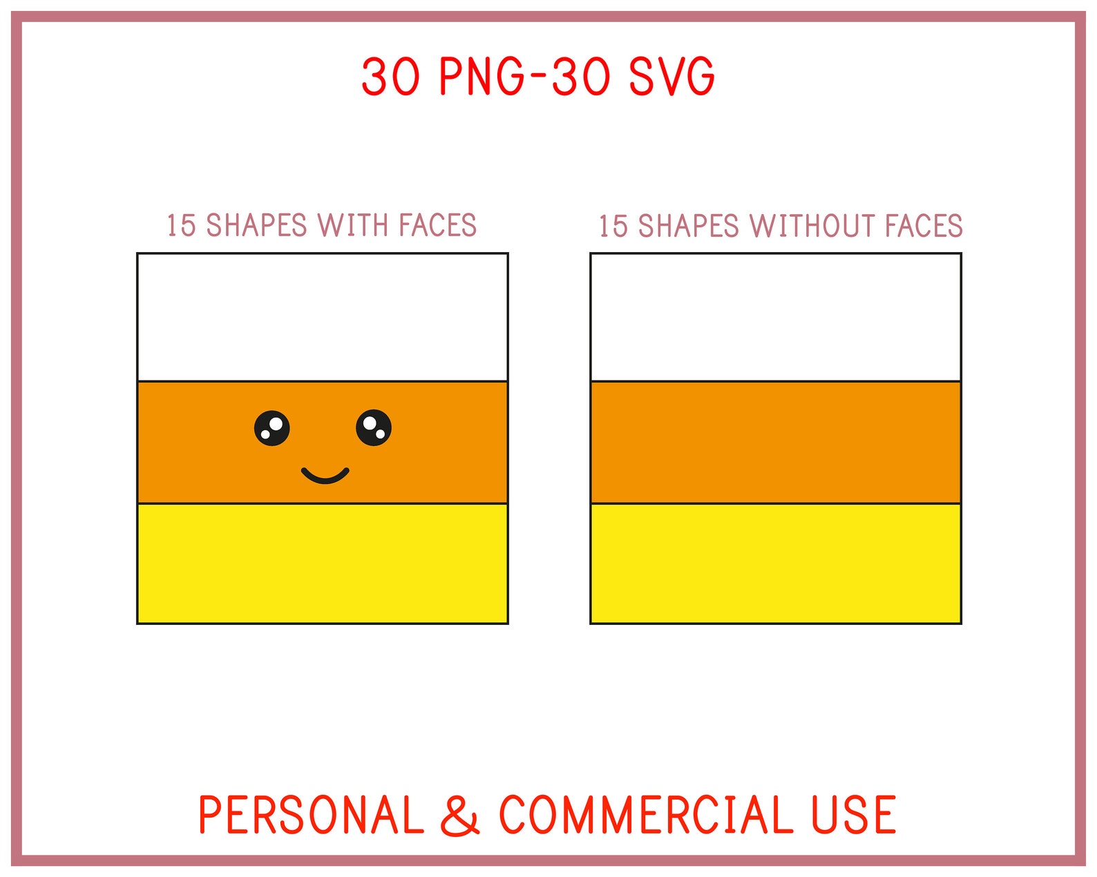 Candy Corn Shapes Clip Art, 2D Shapes Clipart, PNG, SVG, Vector Images ...