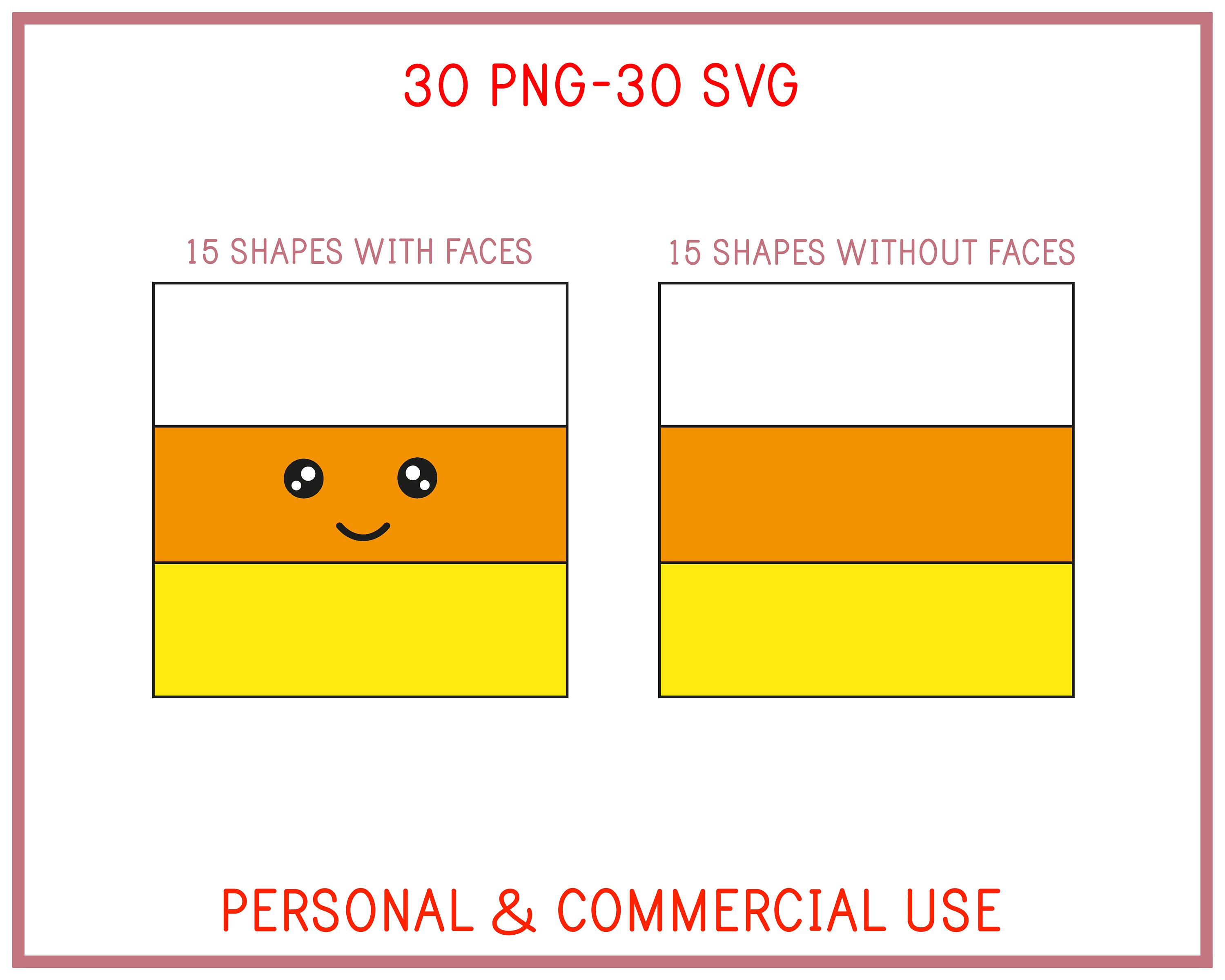 Candy Corn Shapes Clip Art, 2D Shapes Clipart, PNG, SVG, Vector Images ...