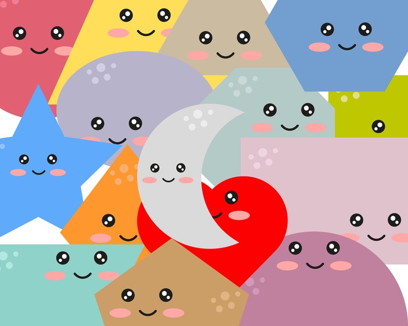 Shapes Clip Art, 2D Shapes Clipart, PNG, SVG, EPS, Vector Images ...