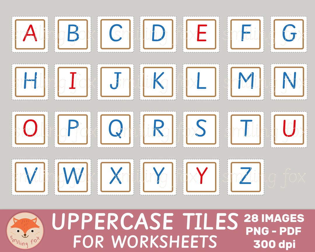 Letter Tiles Clip Art Uppercase Clipart Alphabet Tiles - Etsy Australia