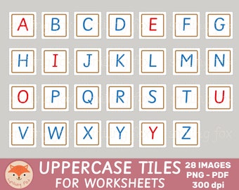 Uppercase Letter Tiles - Etsy