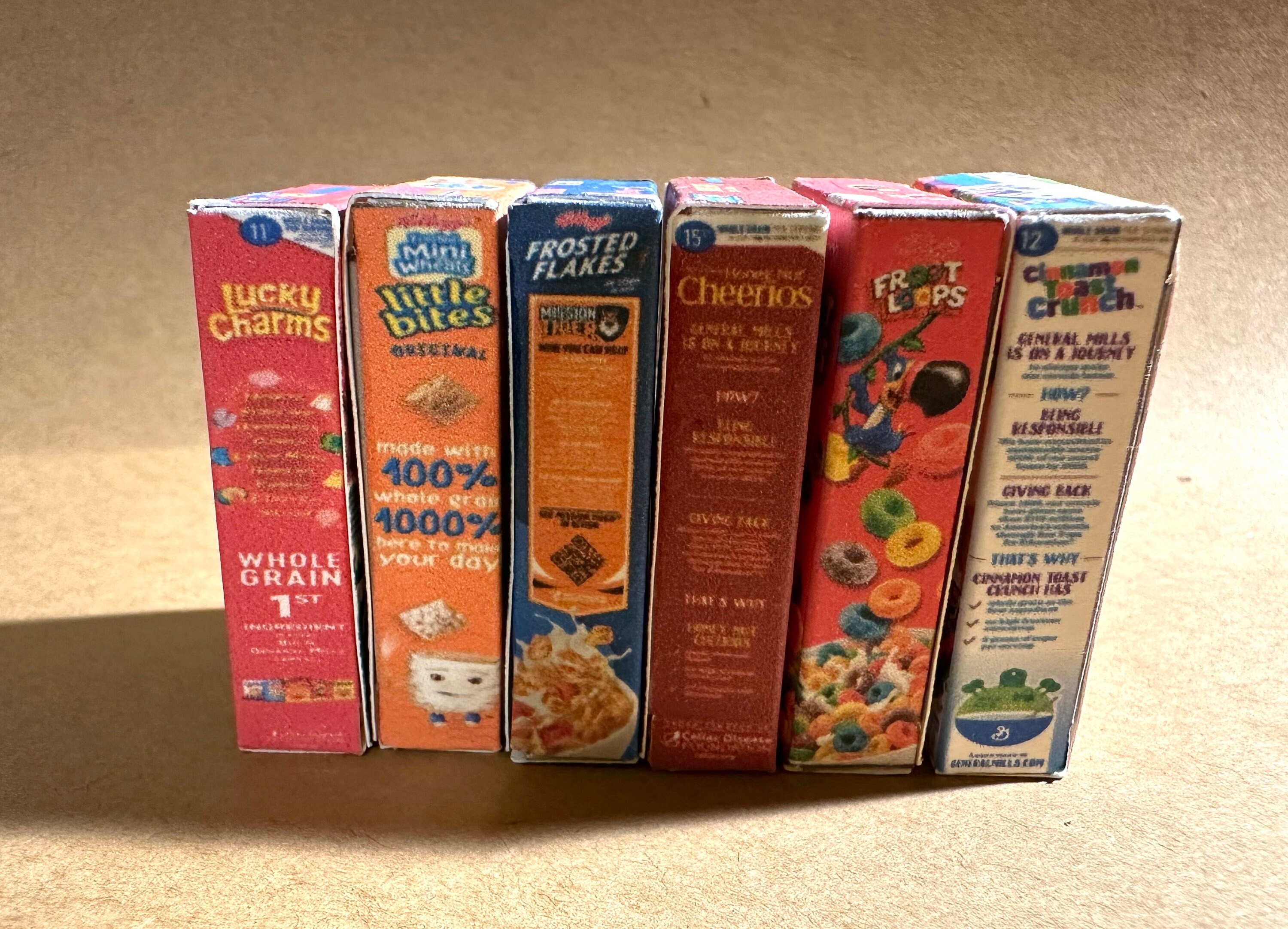 Miniature Ceral Boxes, Dollhouse Miniatures, Doll Minis, Mini Boxes 1/6 ...