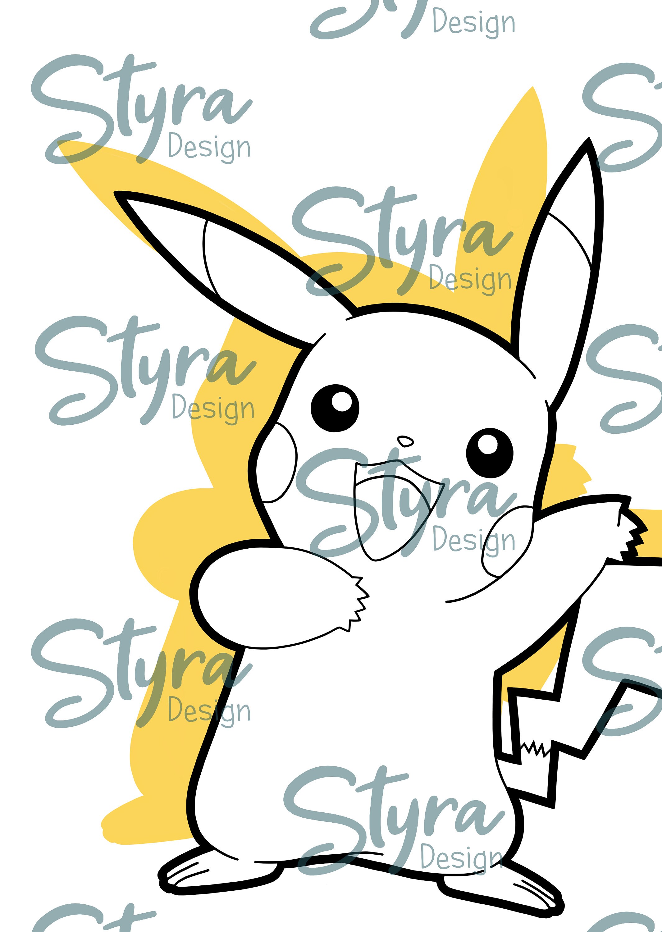 Pikachu Print, Pokemon Wall Art, Gamer Decor, Home Gift Idea, 4x6 5x7 ...