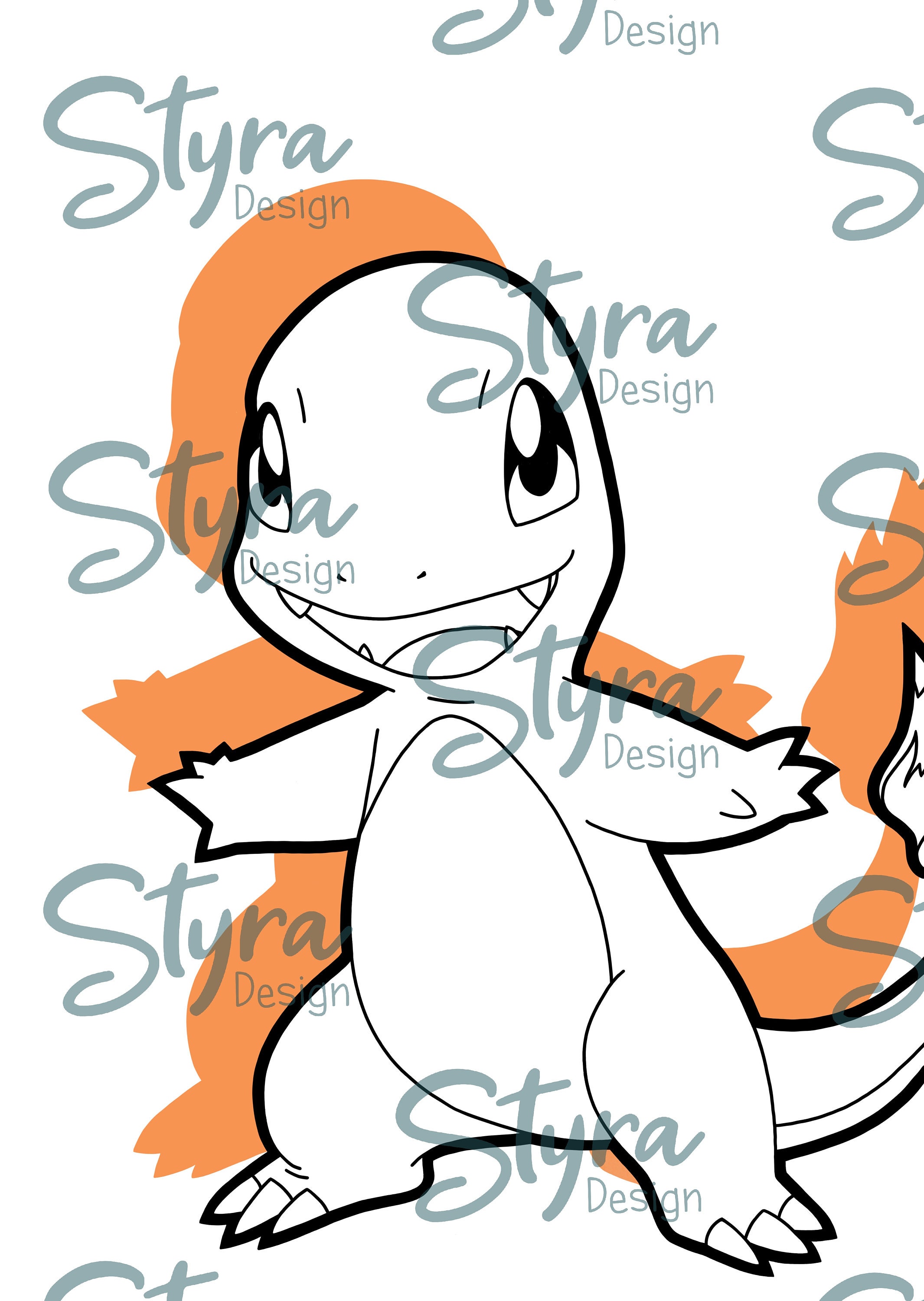 Charmander Print Pokemon Wall Art Gamer Decor Home Gift - Etsy