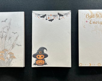 Spooky Halloween Notepad Bats Jack-o-lantern Ghost Notepad - Etsy