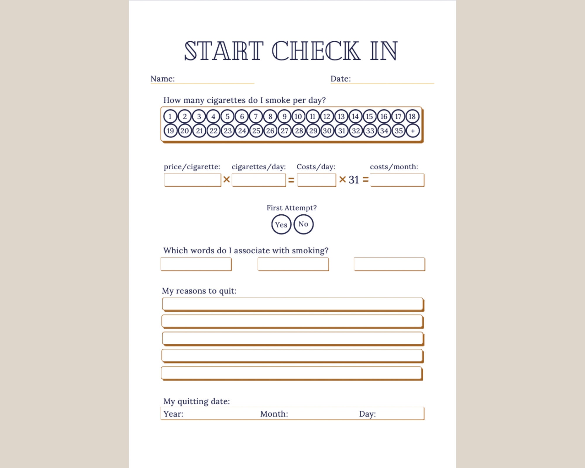 The Printable Smoke Free Guide and Tracker Stop Smoking Quit Smoking ...