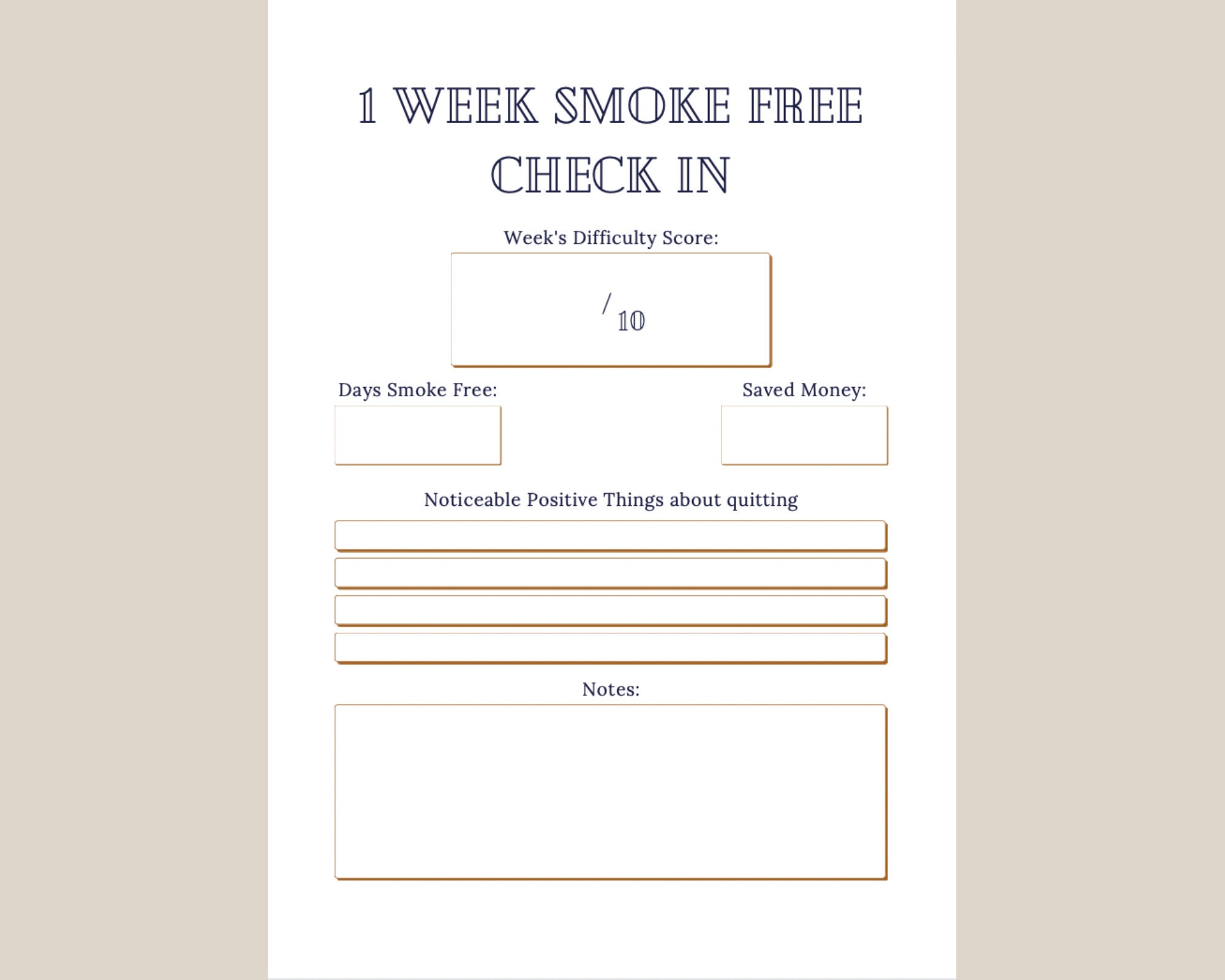 The Printable Smoke Free Guide and Tracker Stop Smoking Quit Smoking ...