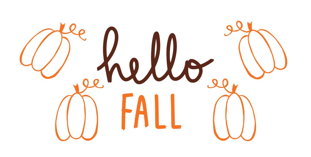 Hello Fall Glass Can Wrap SVG/PNG Digital Download - Etsy