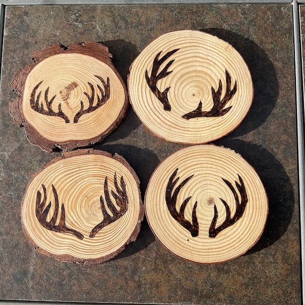 Wood Burning Coasters - Etsy
