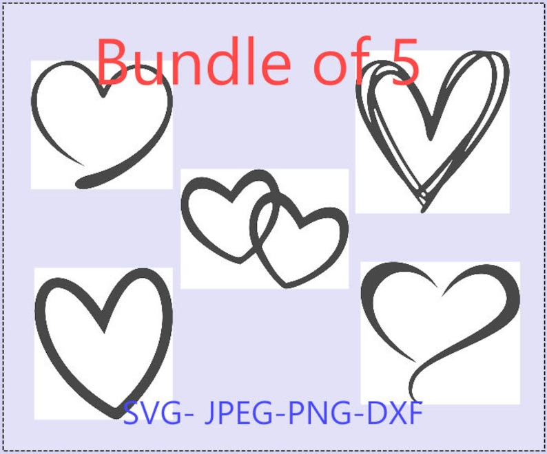 Heart SVG Bundle, Heart PNG, Heart JPEG, Digital Download, Valentine's ...