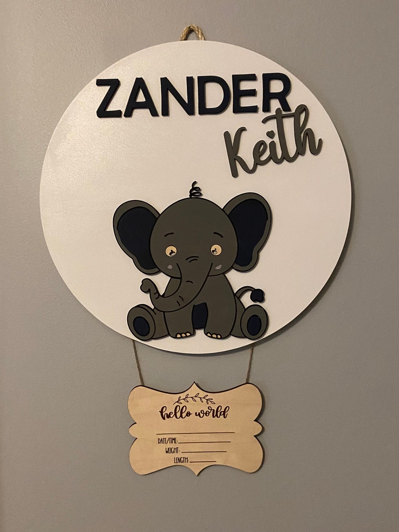 Baby Elephant SVG, Baby Elephant PNG, Baby Elephant PDF, Door Hangers ...