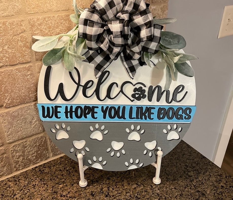 Welcome Dogs SVG Bundle, Welcome Dog Rounds, Welcome Dogs Wood Round ...