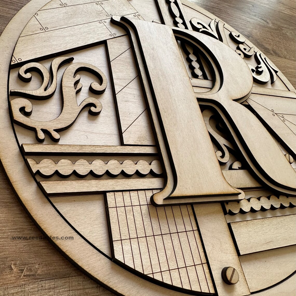 Rustic Round Monogram Initials, Farmhouse Letters, Monogram Shelf ...