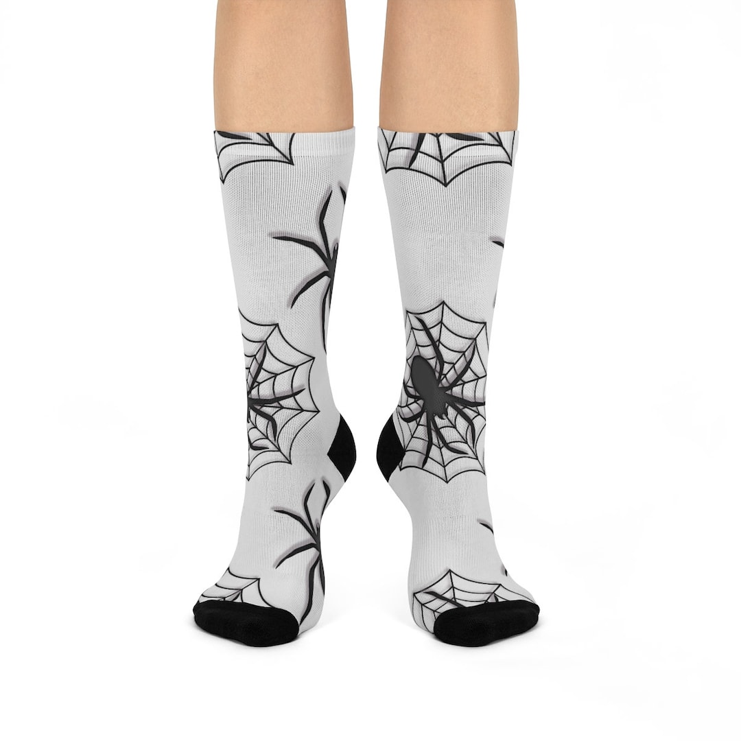 Spider Socks Halloween Socks Fun Halloween Crew Socks - Etsy