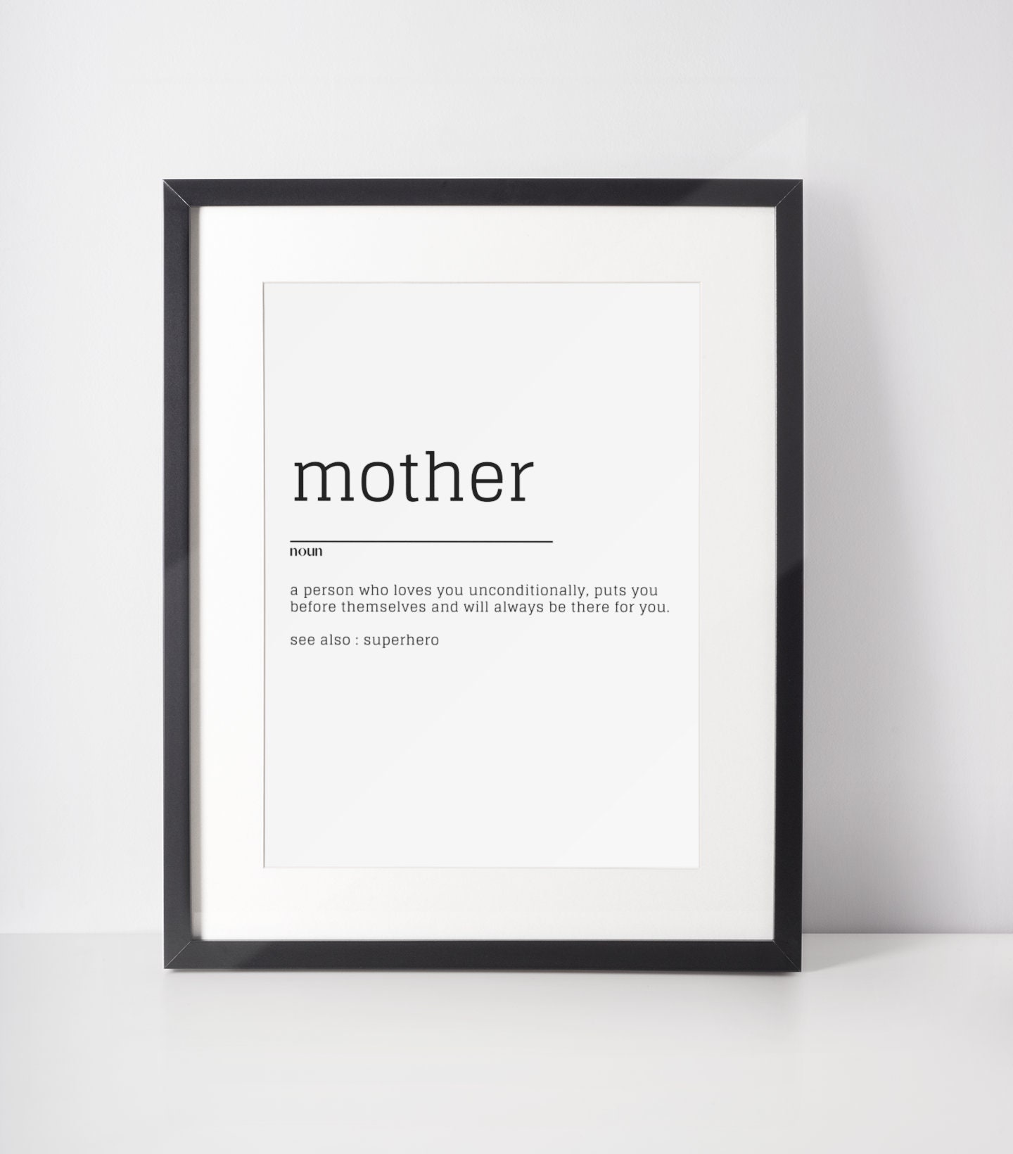 Mother Definition Print Family Quote Printable Homely Art - Etsy
