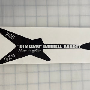 Dimebag Darrell Tribute Guitar Sticker (different Variations) - Etsy