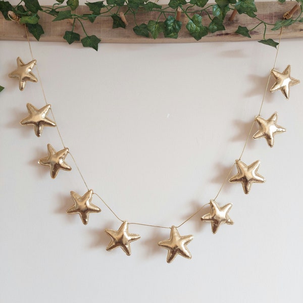 Gold Star Garland - Etsy
