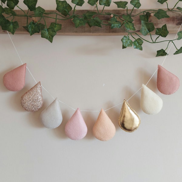 Raindrop Garland - Etsy