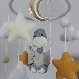 Felt Dinosaur Baby Mobile, Baby Dinosaur Nursery Mobile, Dino Crib ...