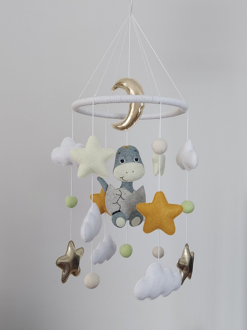 Felt Dinosaur Baby Mobile, Baby Dinosaur Nursery Mobile, Dino Crib ...
