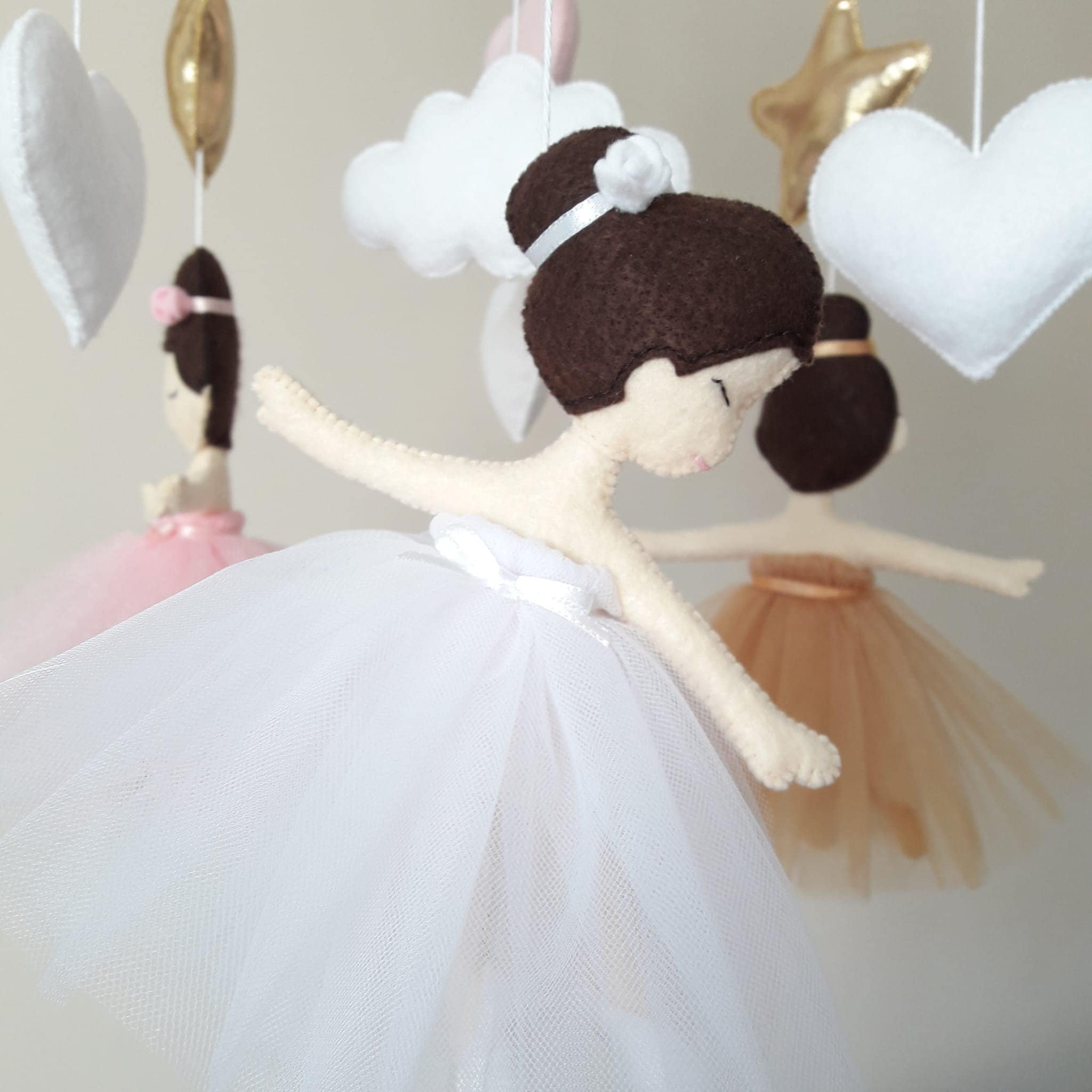 Felt Ballerina Baby Mobile, Ballet Nursery Mobile, Princess Cot Mobile ...