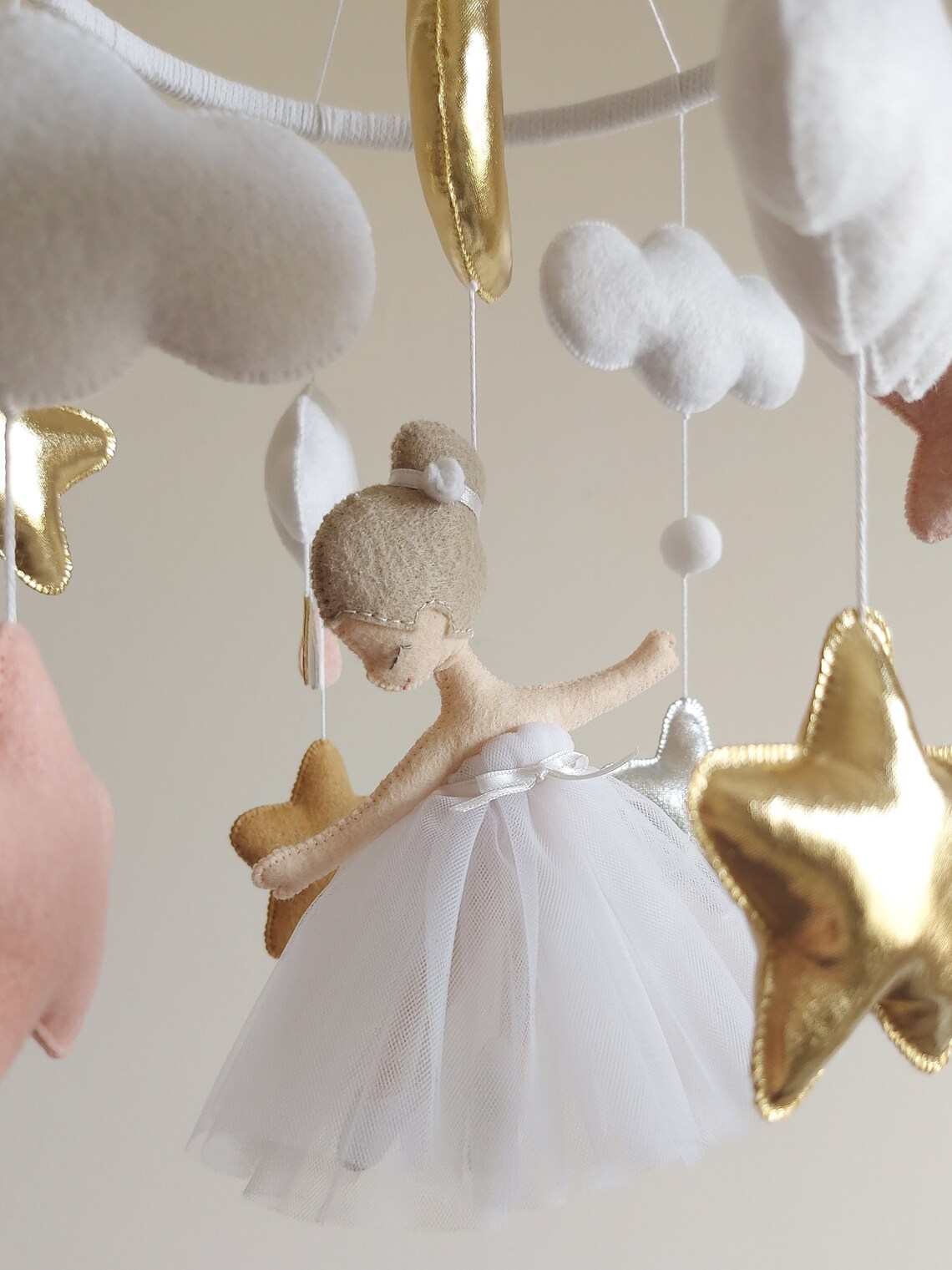 Felt Ballerina Baby Mobile Ballet Nursery Mobile Princess - Etsy