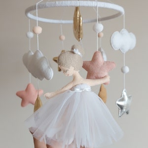 Felt Ballerina Baby Mobile, Ballet Nursery Mobile, Princess Cot Mobile ...
