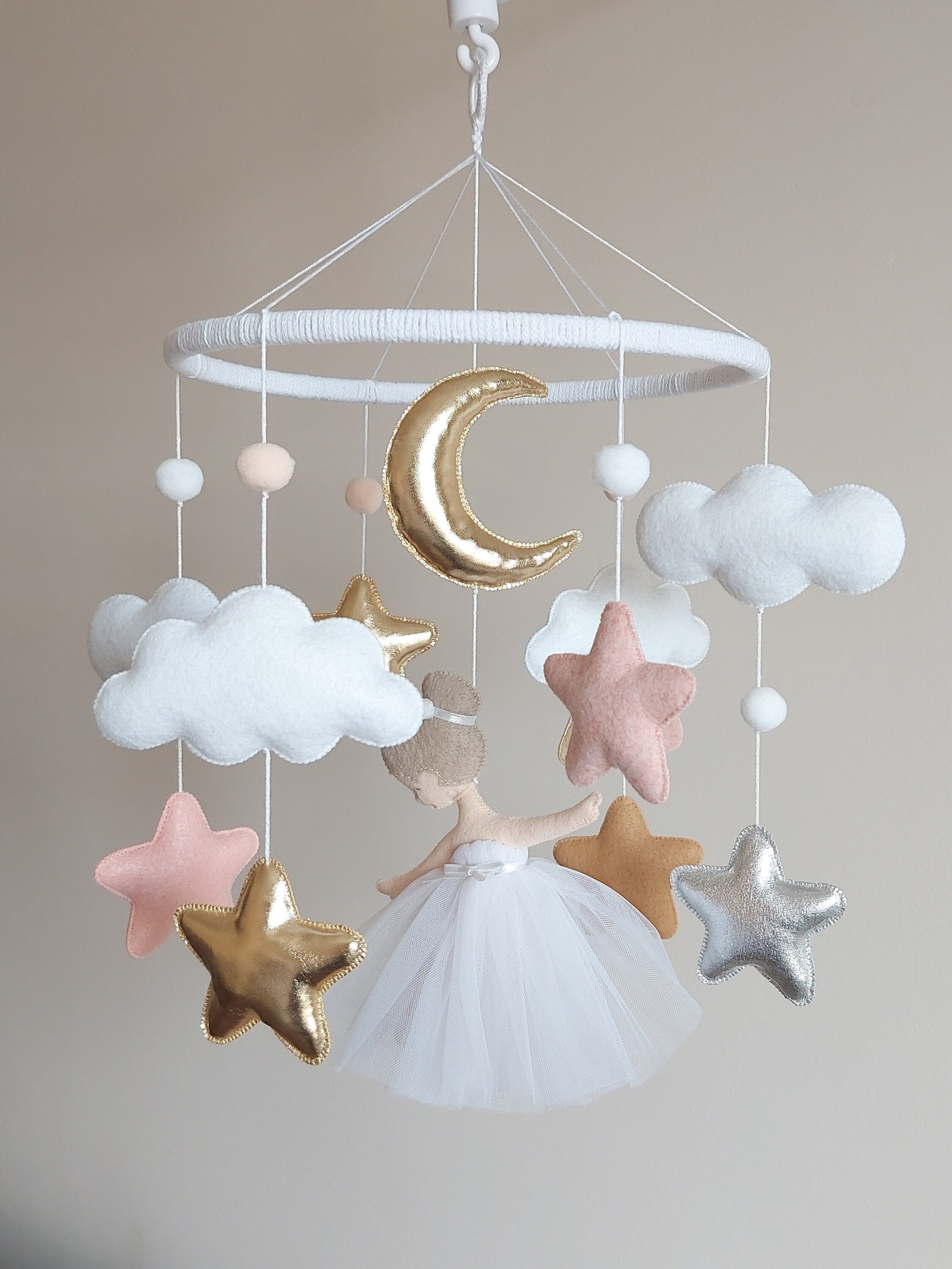 Felt Ballerina Baby Mobile, Ballet Nursery Mobile, Princess Cot Mobile ...