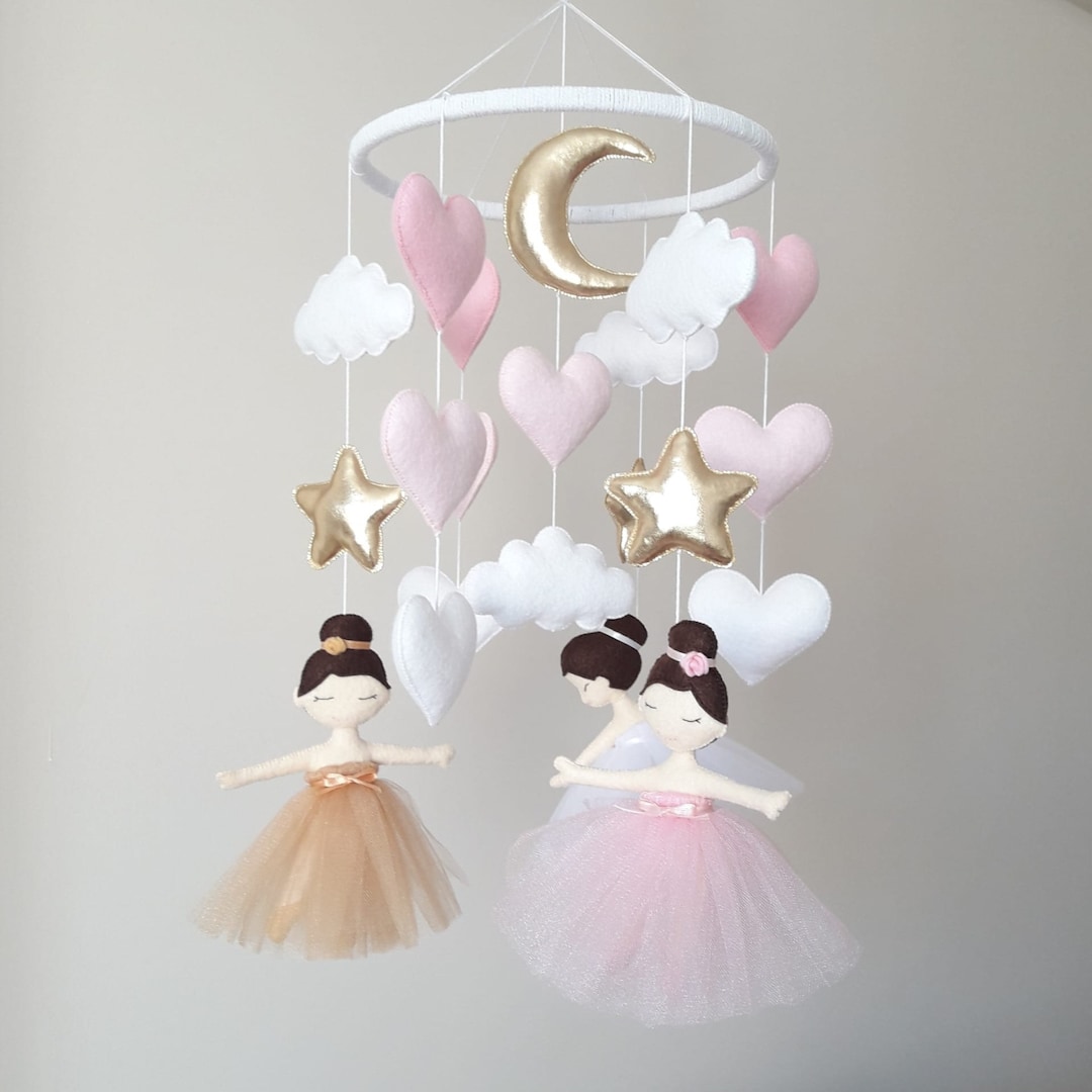Felt Ballerina Baby Mobile, Ballet Nursery Mobile, Princess Cot Mobile ...