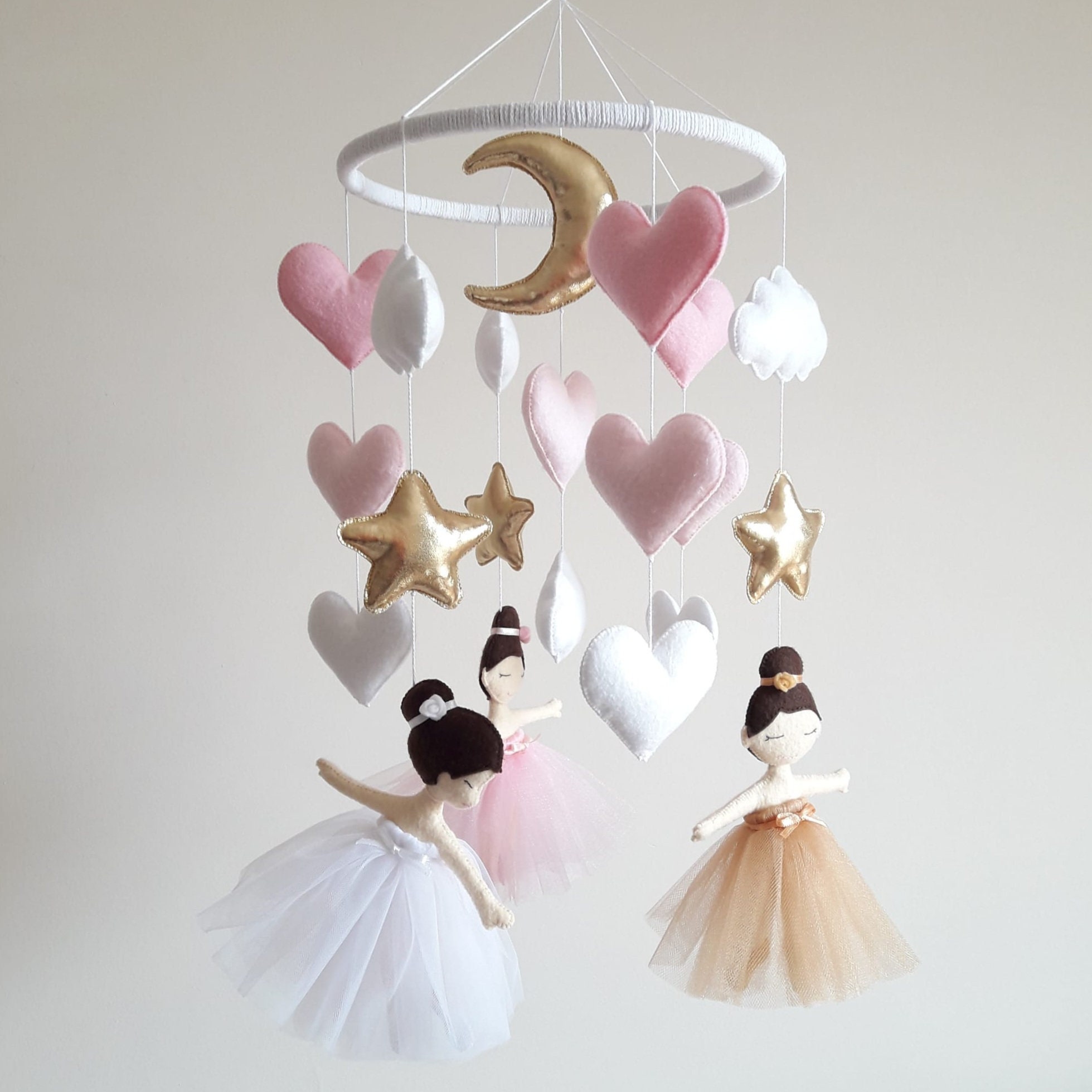 Felt Ballerina Baby Mobile, Ballet Nursery Mobile, Princess Cot Mobile ...