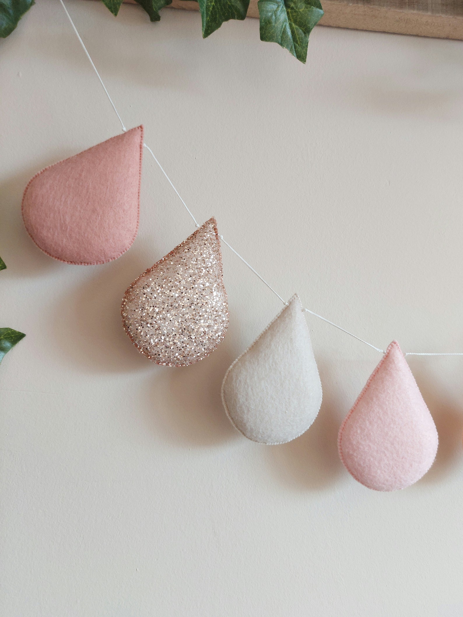 Felt Raindrop Garland Droplet Nursery Garland Drop Garland - Etsy