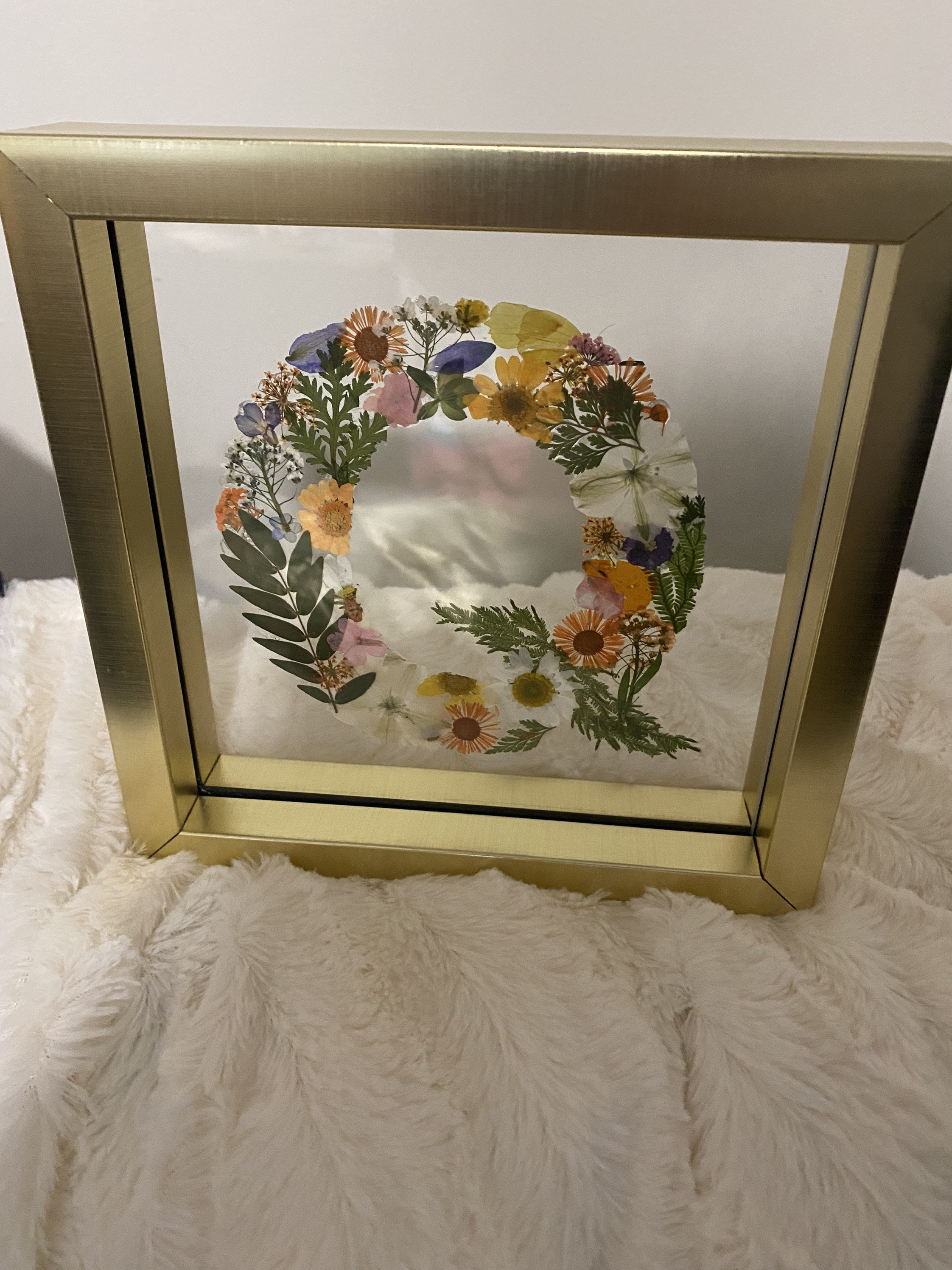 Pressed Flower Art Framed Letter & Names Your Color Scheme and Frame ...