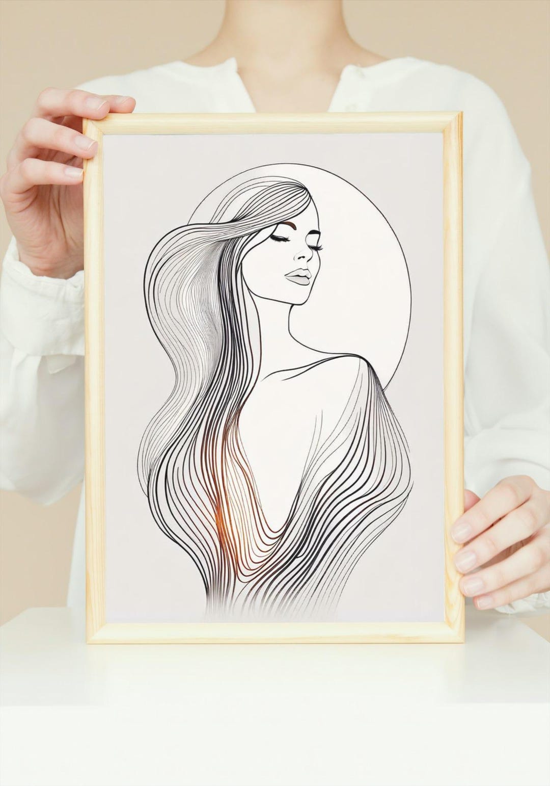 Woman Body Line Art Printable Wall Art Abstract Female Figure Print ...