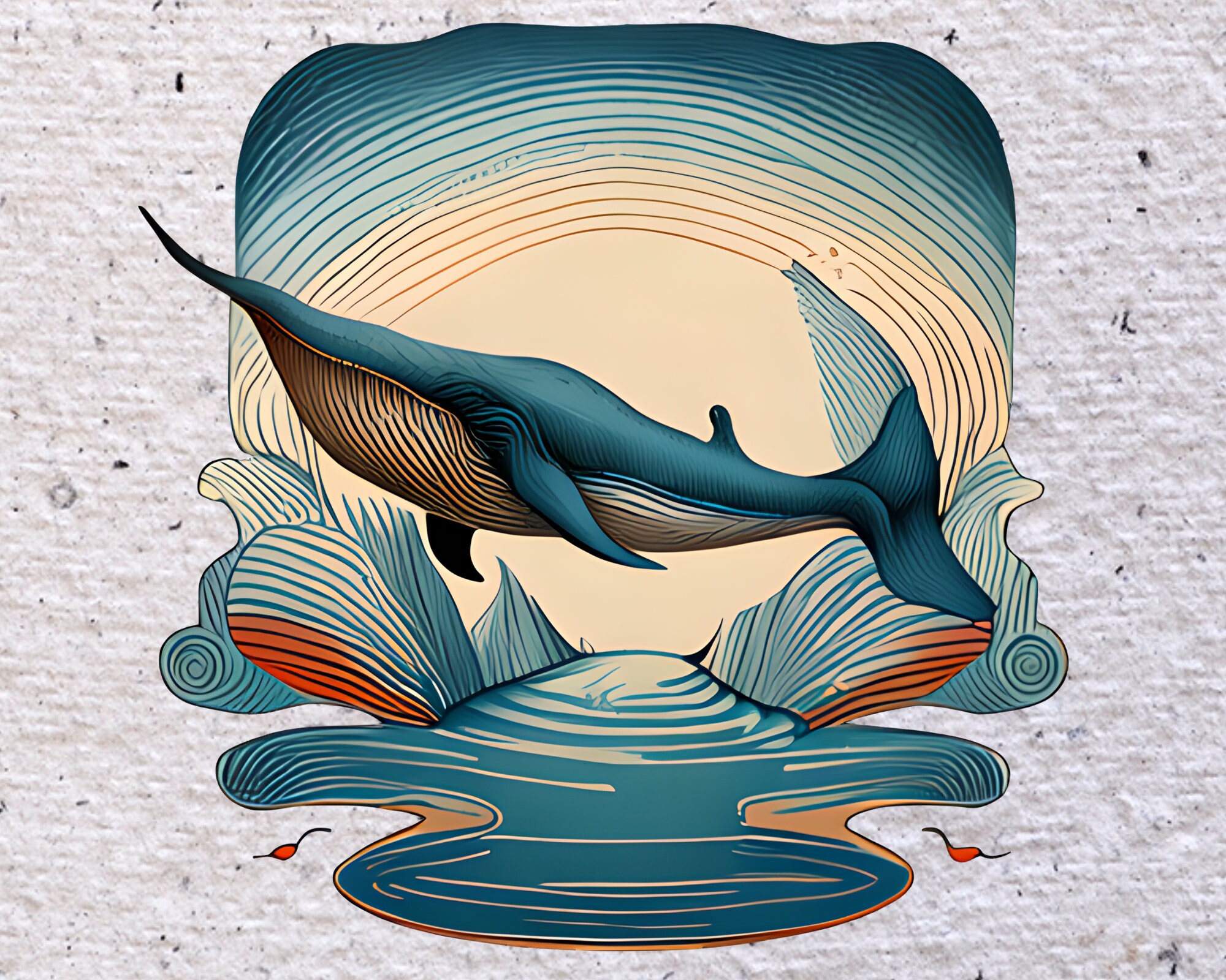 Majestic Blue Whale Clipart Set Ocean Clipart, Watercolor Whales ...