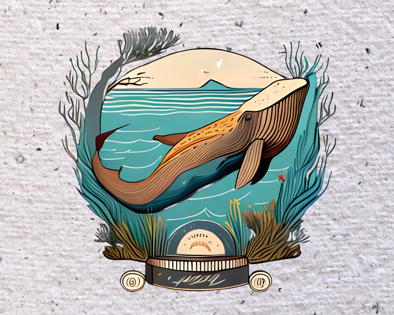 Majestic Blue Whale Clipart Set Ocean Clipart, Watercolor Whales ...