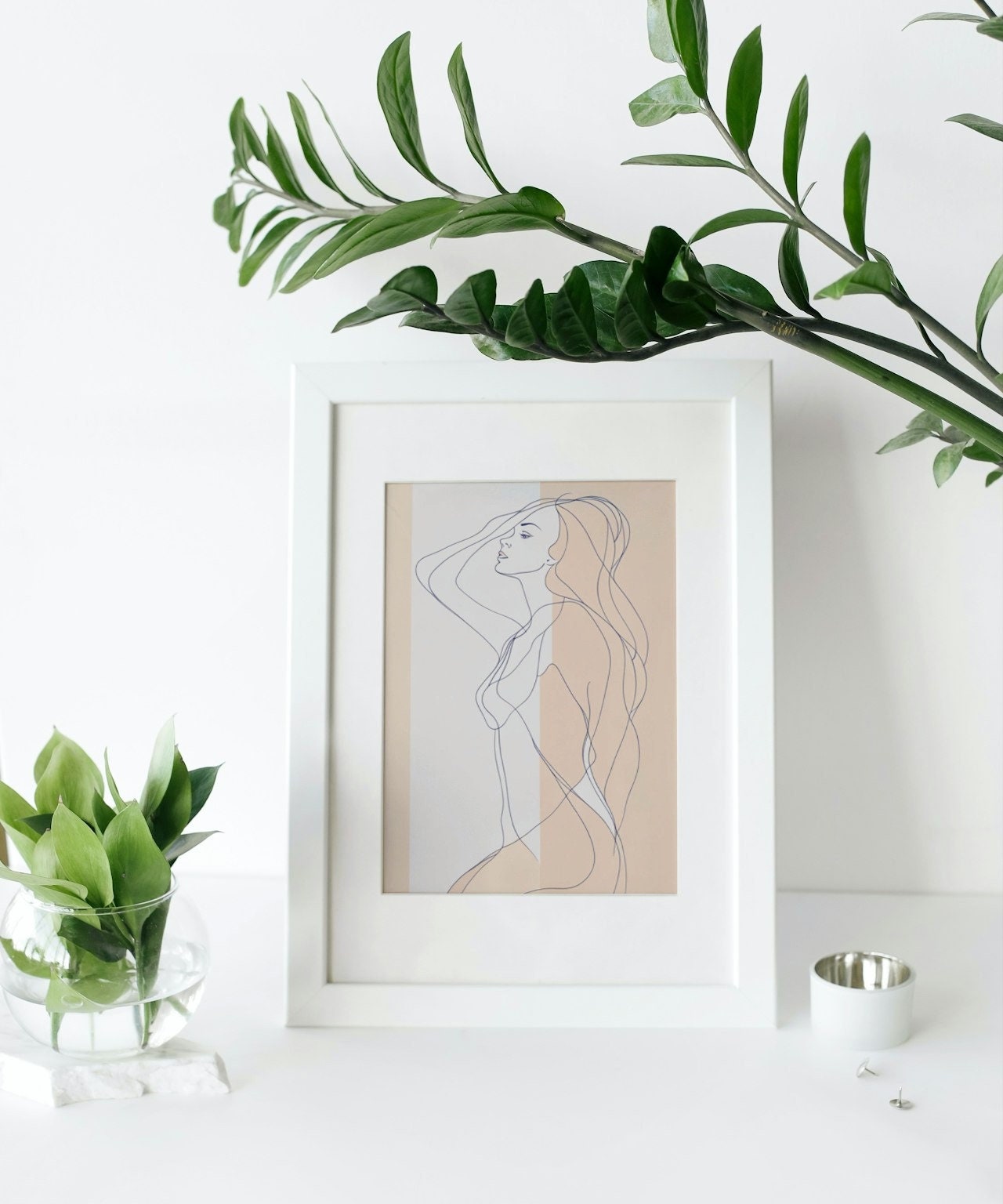 Woman Body Line Art, Printable Wall Art, Abstract Female Figure Print ...