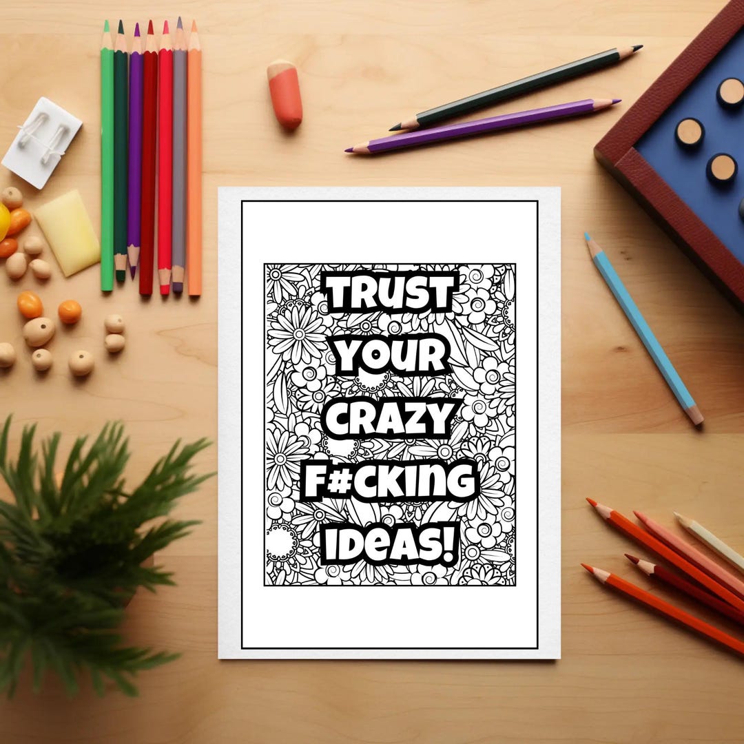 Cuss Words Coloring Swear Coloring Book Swear Word Coloring Digital ...