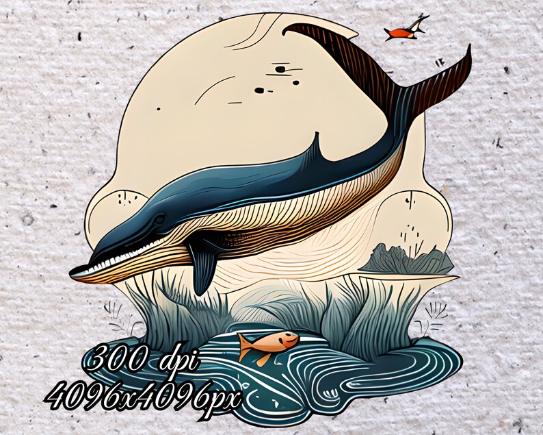 Majestic Blue Whale Clipart Set Ocean Clipart, Watercolor Whales ...