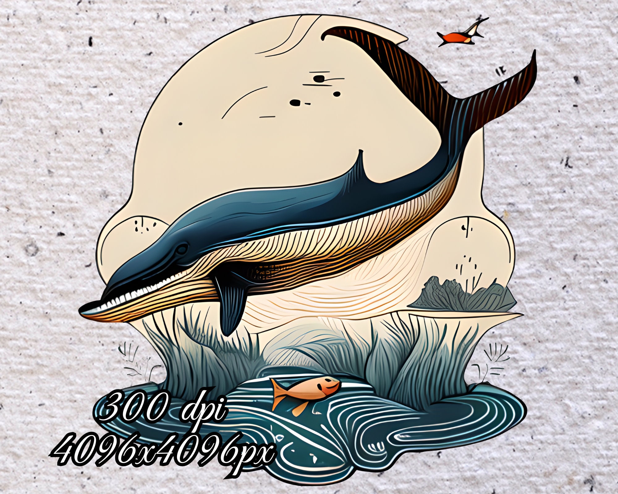 Majestic Blue Whale Clipart Set Ocean Clipart, Watercolor Whales ...