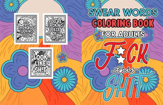 Swear Words Coloring Book Instant Download Curse Coloring | Etsy