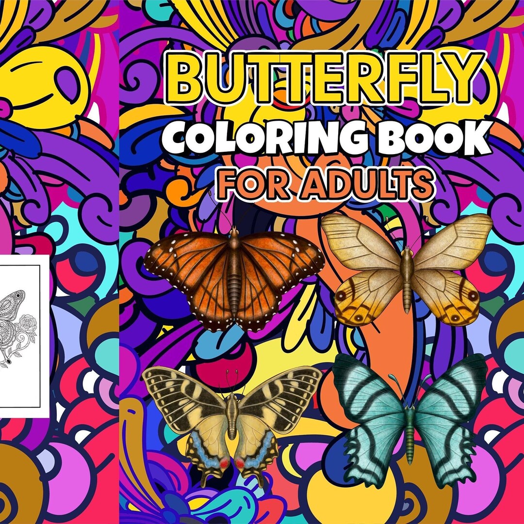 Butterfly Coloring Book for Adults: Complex Designs (instant Download ...