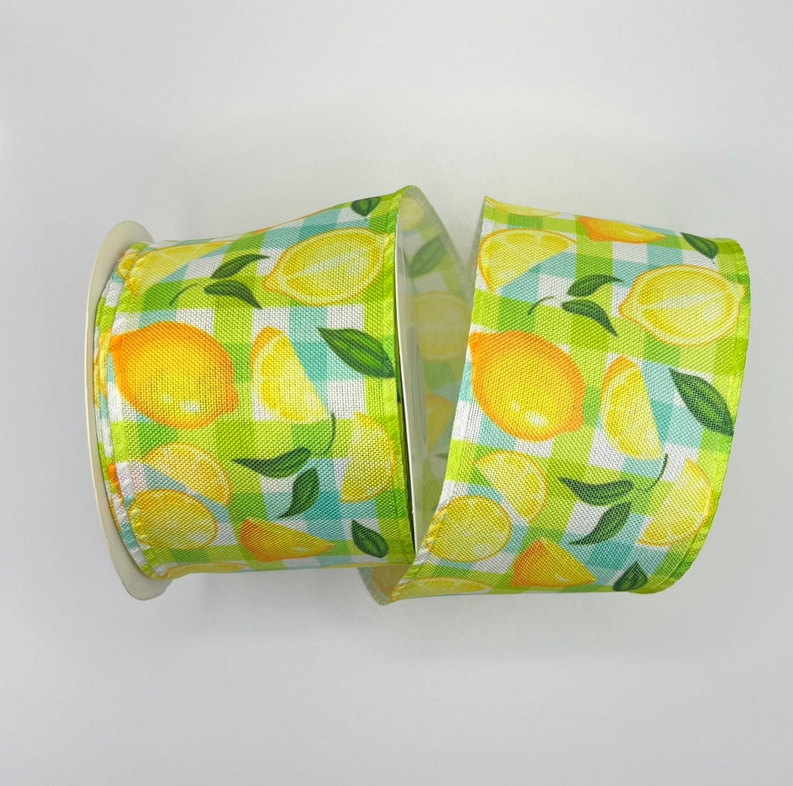 2.5 Inch Wired Lemon Citrus Spring Summer Ribbon - Etsy
