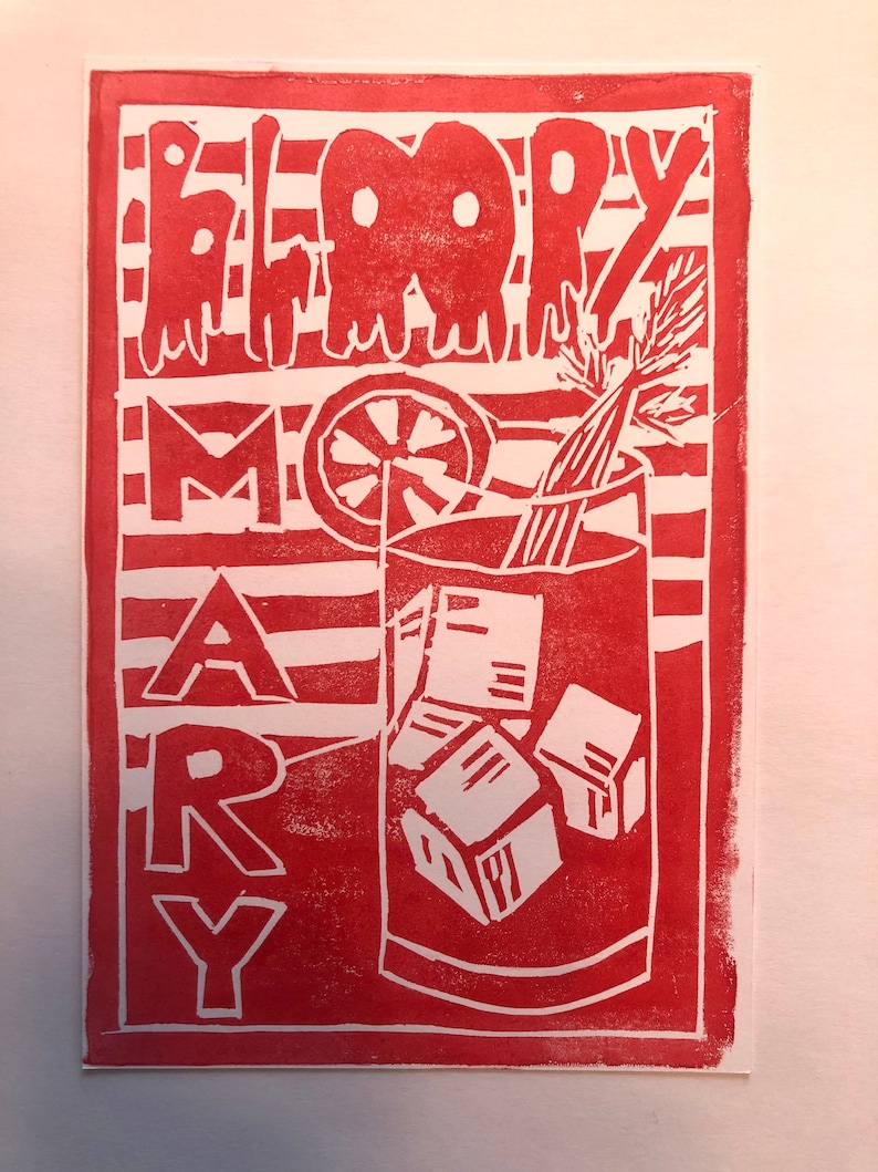 Hand-printed Postcards Linocut Postcards Punny Postcard - Etsy