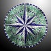 Compass Rose Mosaic Art, Handmade in Ceramic Tiles, Design for Indoor ...