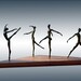 Ballet Dancers Figurative Sculpture, Handmade Resin Art With Wooden ...