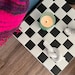 Black and White Checkered Tile Side Table - Etsy